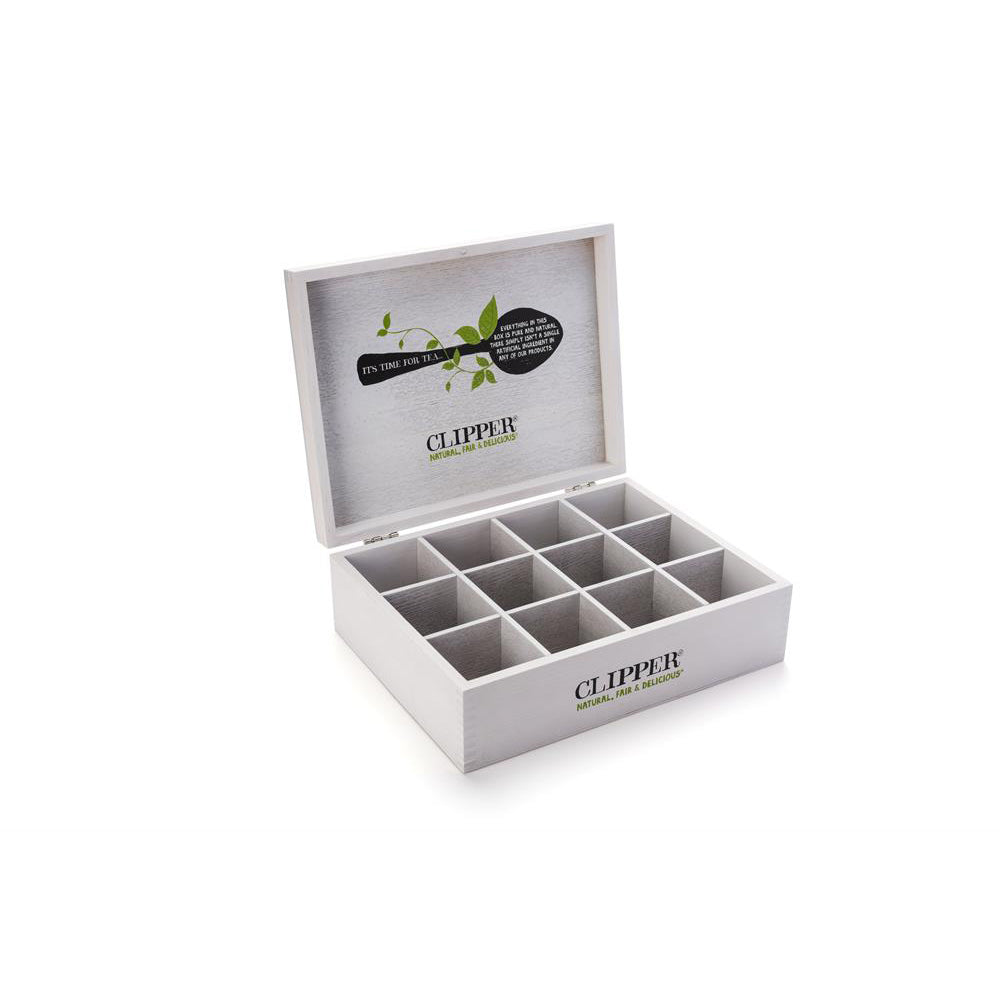 Wooden 12 Compartment Branded Chest – Clipper Tea Shop