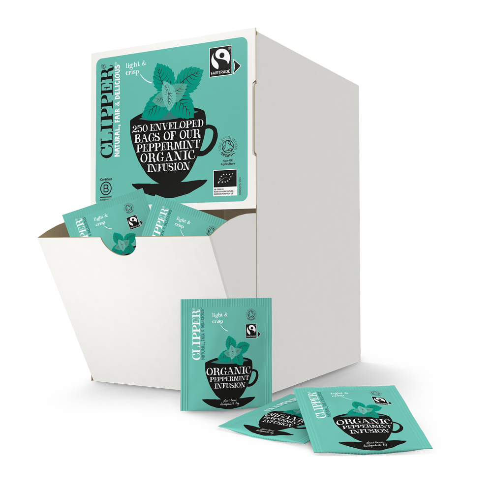 Clipper Teas Fairtrade Organic Infusion Peppermint 250 Envelopes ...