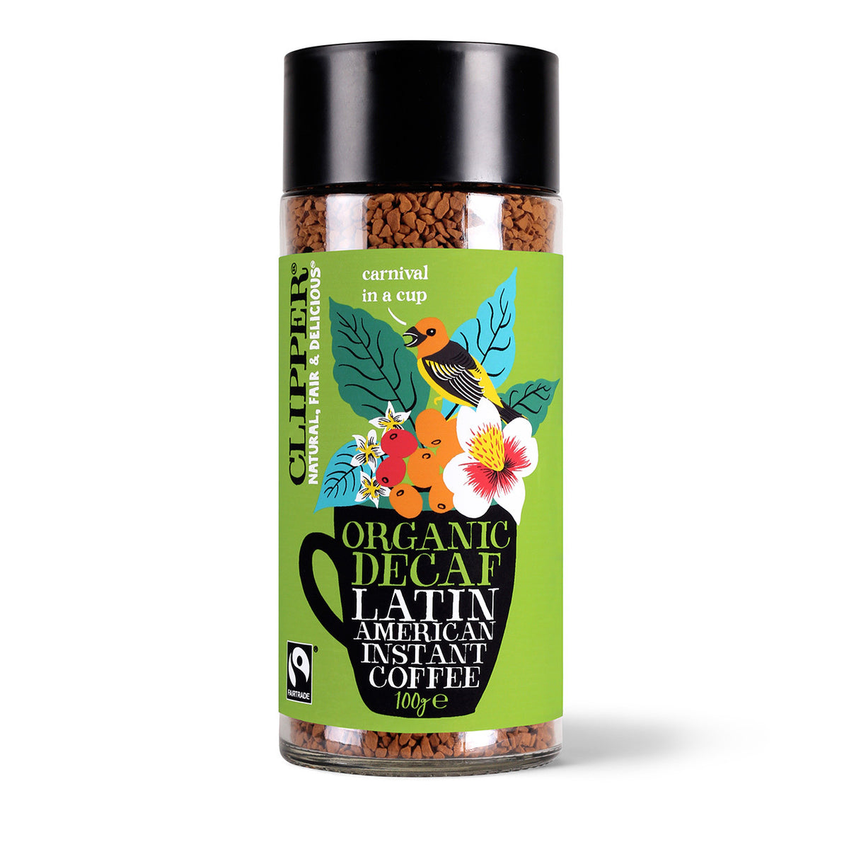 Clipper Teas Fairtrade Organic Latin American Decaf Instant Coffee 100g ...